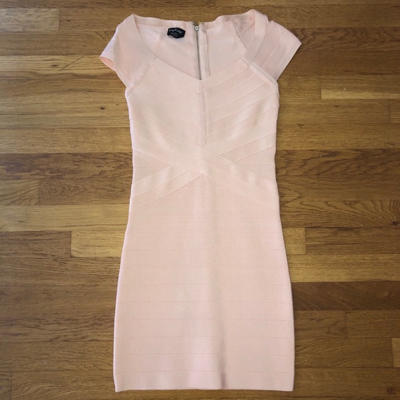 bebe | Dresses | Light Pink Bodycon Dress Bebe | Poshmark